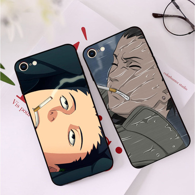火影忍者奈良鹿丸手机壳适用11PRO苹果XS MAX磨砂8plus软XR华为P9