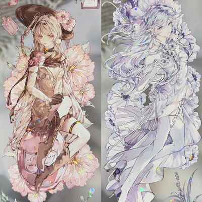 巫女sama分装手账胶带温庭茶叙伴花眠女孩可爱流麻咕卡背卡
