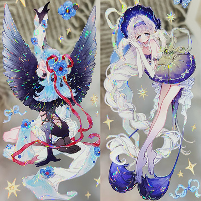 Shine分装手账胶带蔚蓝絮语彩虹调色盘七彩羽翼天际信使人物合集