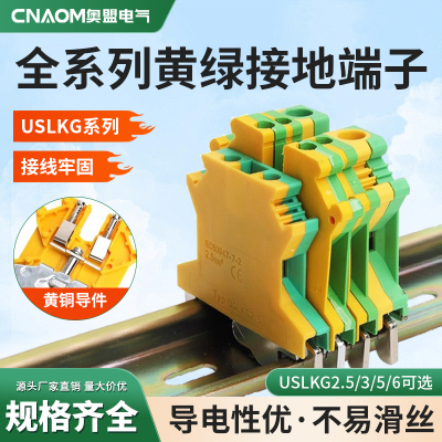 导轨纯铜平方接地端子