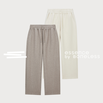 棉羊毛混纺解构扭缝设计弯刀休闲卫裤支线Essence by BONELESS