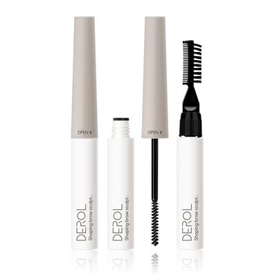 eyebrow gel跨境DEROL强力眉毛定型胶自然眉液多功能刷头眉皂眉部