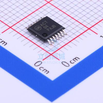 反相器 74ACT04MTCX TSSOP-14 ON 全新原装进口