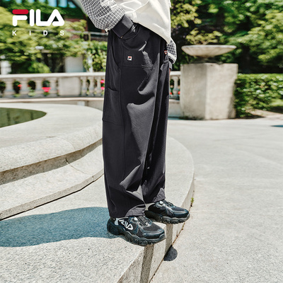 FILA斐乐中大童梭织长裤