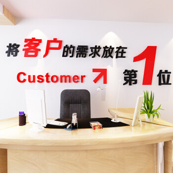 办公室励志墙贴纸公司客厅背景墙装饰贴画企业文化标语口号3d立体