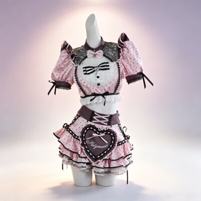Malymoon复刻现货甜美波点女仆