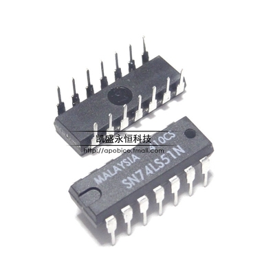 直插式 SN74LS51N HD74LS51P 74LS51 DIP-14 双路2宽2输入 逻辑IC