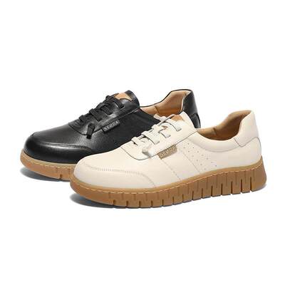 森达板鞋女款2025春季新款商场同款户外运动休闲小白鞋XJZ02AM5