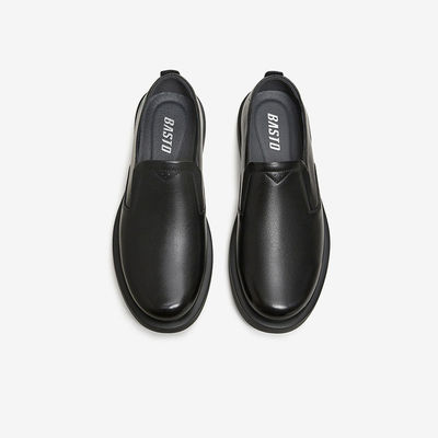 百思图2026春季新款商场同款乐福鞋简约商务男休闲皮鞋WDQ02AM6