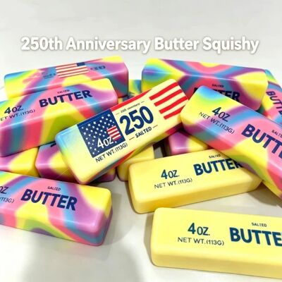 New Butter Stick Fidget Toys Squishy Elastic Cheese Stick Fu