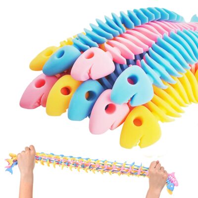 5/10/20/40pcs Squishy Fidget Toys,Fish Bone Sensory Toys, Mu