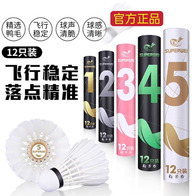 教练热推鸭毛球12只装比赛四级