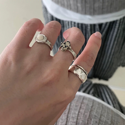 韩国mars25小众做旧设计戒指