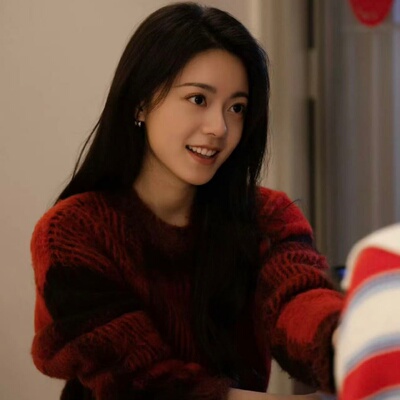 骄阳似火赵今麦同款红色格子新年喜庆宽松慵懒风毛衣长袖圆领针织