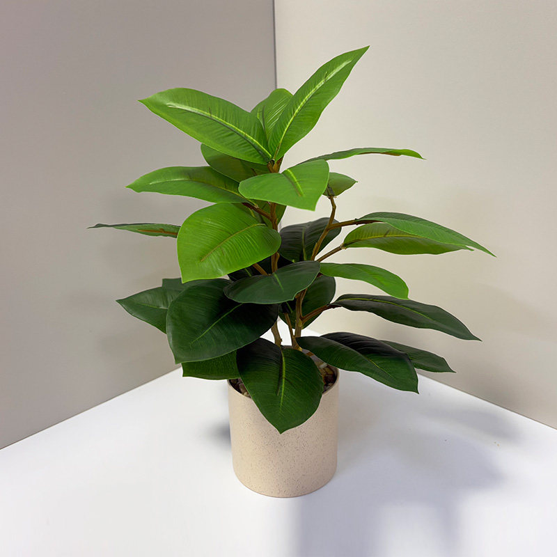 仿真绿植物小盆栽龟背竹高级感室内办公桌面客厅茶几假花摆设装饰