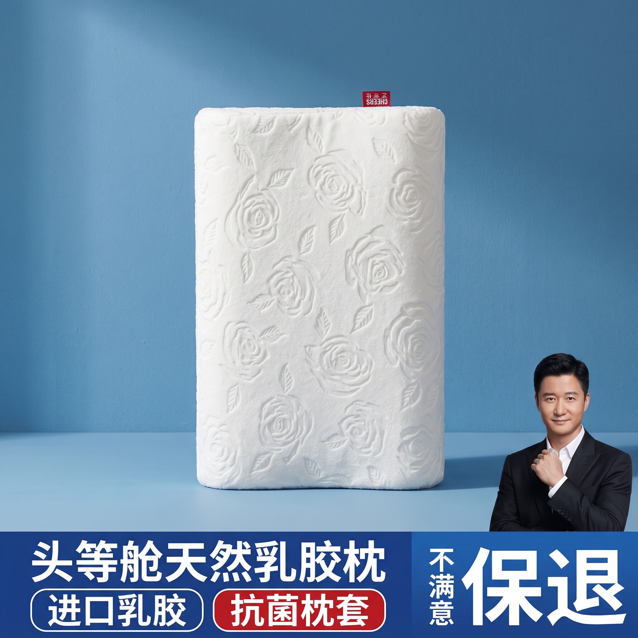 芝华仕五星头等舱成人宿舍泰国天然乳胶护颈助眠芝华士乳胶枕芯