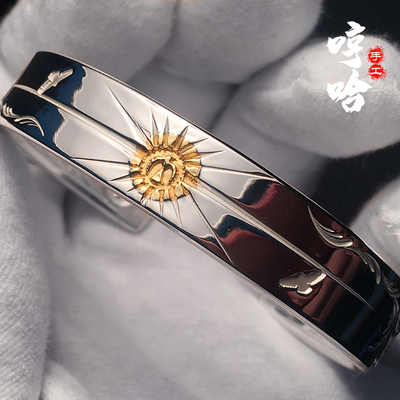 菊地健纯银日韩风手镯