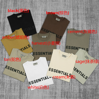 ESSENTIALS美潮字母短袖情侣T恤
