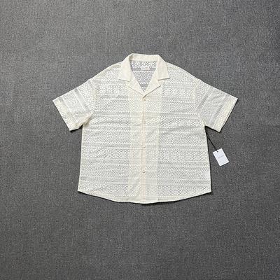 ALDSHIRTS小众镂空设计短袖衬衫