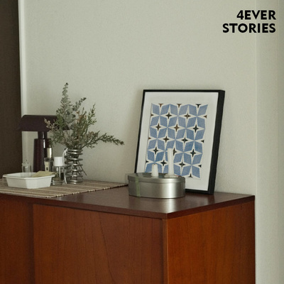 4ES| 慢慢拾光 中古风复古质感油画风艺术海报极简金属框装饰画框