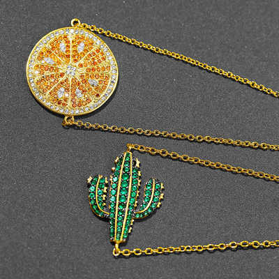 满钻七夕项链纯银低奢5A锆石女