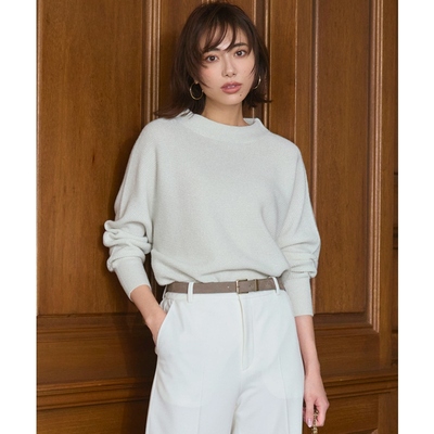 23区可水洗羊毛羊绒混纺光泽线多尔曼袖针织衫毛衣女ONWARD