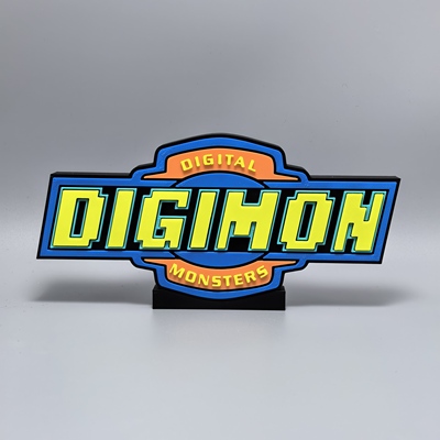 数码宝贝标志立牌Digimon暴龙兽logo动画周边3D打印创意模型摆件