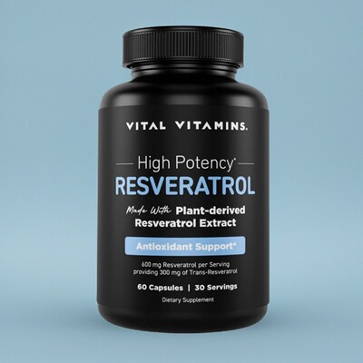 Vital Vitamins美国白藜芦醇胶囊Resveratrol虾青素Antioxidant
