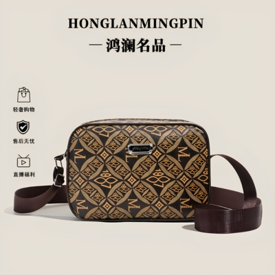 【长25宽8高16】时尚棕色单肩枕头包相机包1987单肩耐磨斜挎包