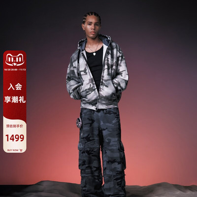 Aape联名NOMANUAL双层腰头工装裤