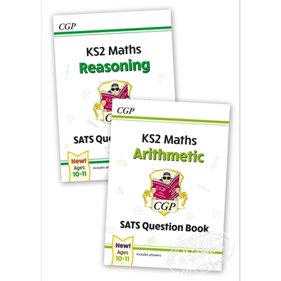 CGP KS2 Maths 数学 SAT考试S Question Books Reasoning and Arithmetic 2-book 套装 - 2022 tests (Ages 10-11) 英国进口原版书