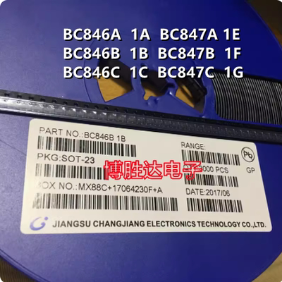 贴片三极管 BC846A/B/C BC847A/B/C 丝印1A/1B/1C/1E/1F/1G 长电