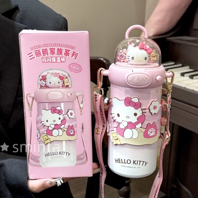 HelloKitty保温杯网红可爱吸管杯