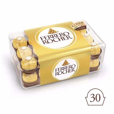 费列罗金莎朱古力礼盒30粒装375G