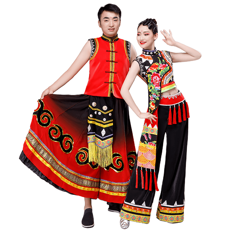 三月三民族服装彝族舞蹈全套