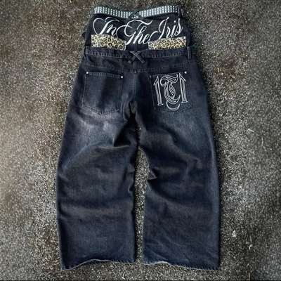 Jeans Baggy Denim Pants High Street Men Women Trousers男女新