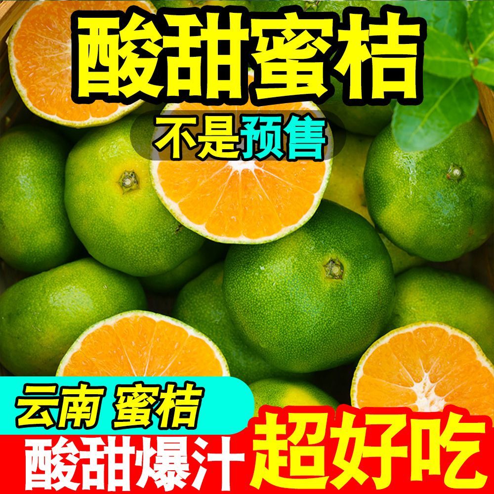 青皮橘子云南新鲜蜜桔酸甜爽口多汁时令水果薄皮无籽蜜橘桔子包邮