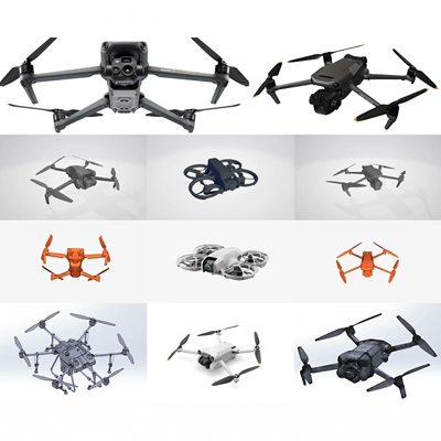 12款大疆无人机图纸包含Air 2s、Air 3s、Mini 3 pro、Mini 4 pro