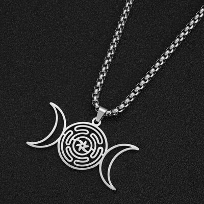 Divination Hekate Wheel Altar Necklaces for Women Witch Wicc