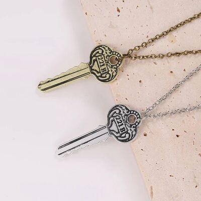 New Shelock Holme 221b Apartment Key Necklace Vintage Double