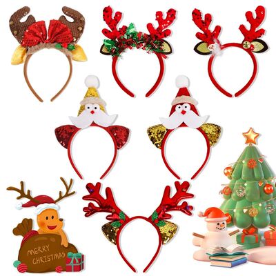 Fahion Red Christmas Headbands Santa Claus Event Party Hair