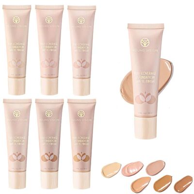 Matte Liquid Foundation Base Makeup Waterproof Face Conceale