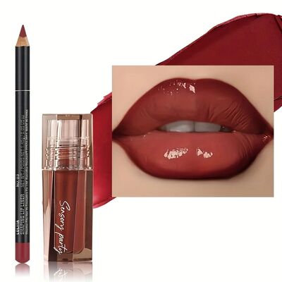Long Lasting Matte Lip Liner Set - 3D Precision Dewy Look Br