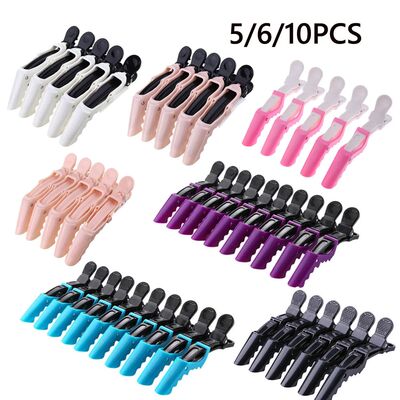 5/6/10/12pcs Plastic Hair Clip Hairdressing Clamps Claw Sect