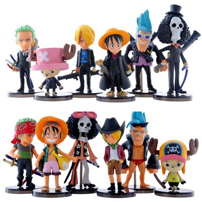 6pcs/set Anime Set Luffy Chopper Sanji Zoro Brook Q Ver 26th
