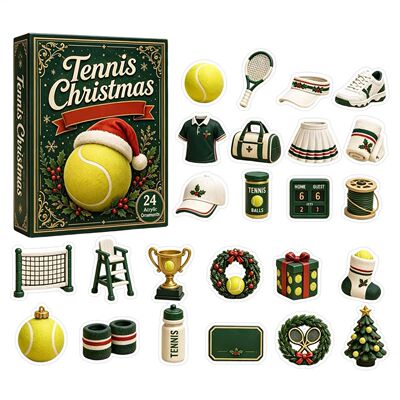 christmas Tennis countdown calendar 24pcs christmas tree 2D