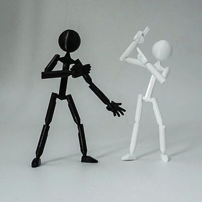 Multi-Jointed Multi Joint Stickman Toy Movable Model Doll 3D