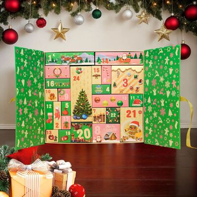 Empty Calendar Advent 24-Grid Empty Christmas Advent Boxes H