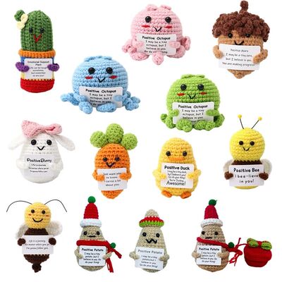 Crochet Positive Energy Doll Pocket Hug Handmade Plush Knitt