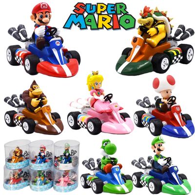 Super Mario Pull Back Car Green Yoshi Donkey Kong Bowser Lui